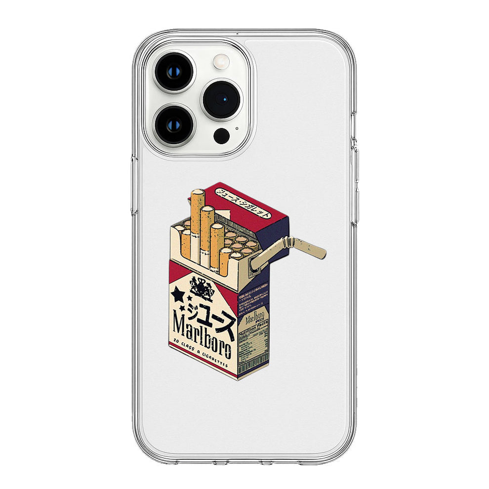 Retro Cigarette Box Art Phone Case Clear Silicone Cover – Choicit